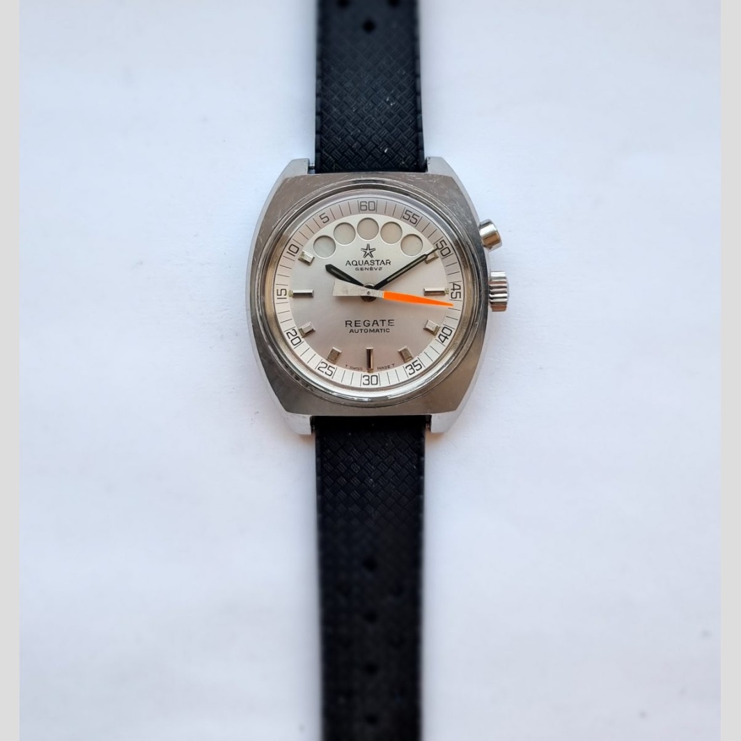 Aquastar Regate Automatic Regatta Timer watch with Lemania Cal 1345 ...
