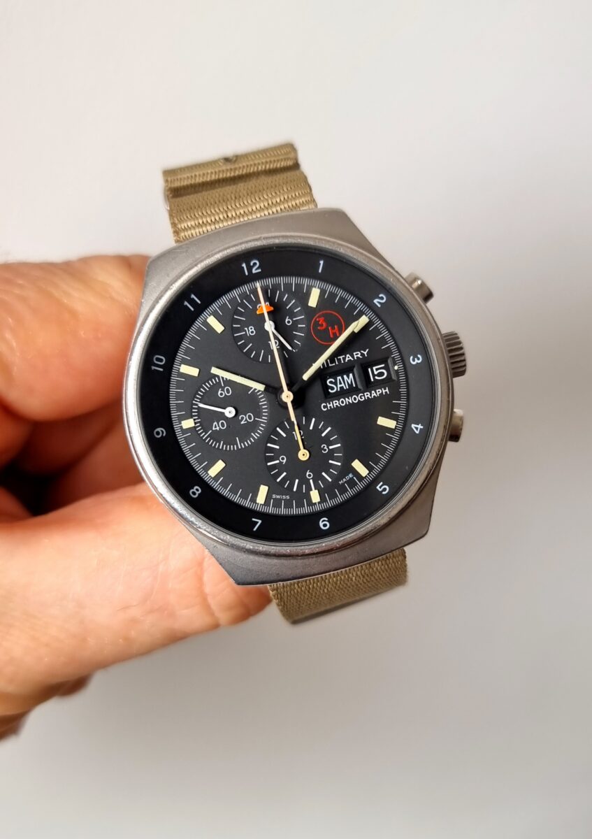 Rare Orfina 3H BUND ‘Military Chronograph’ Dial with Lemania 5100 ...